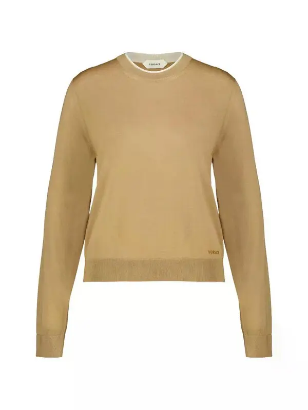 Versace Embroidered Wool Knit Sweater