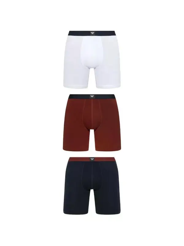 Emporio Armani Logo-patch Boxer Shorts - Multicolour