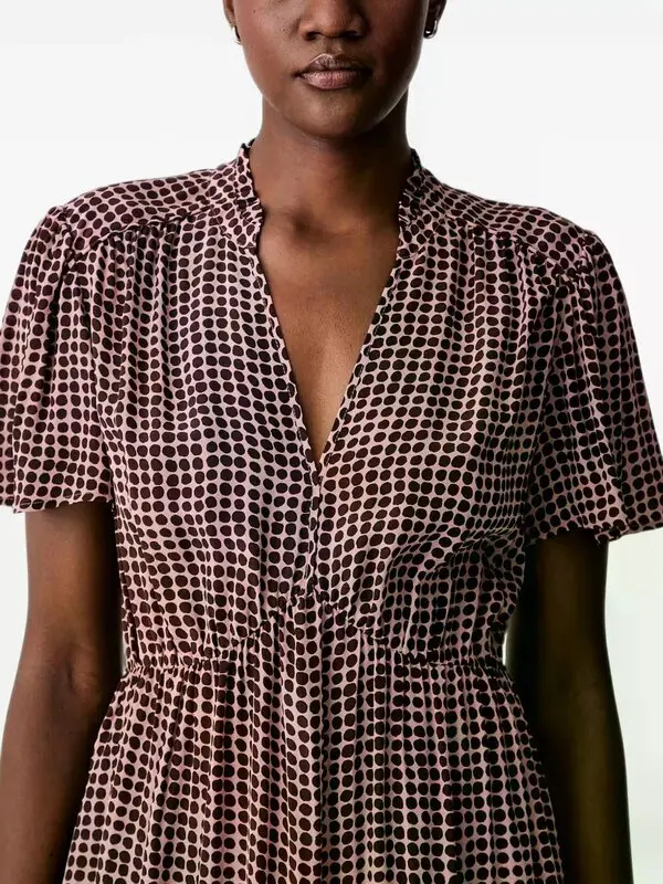 Marc O'polo Geometric Print V-neck Mini Dress
