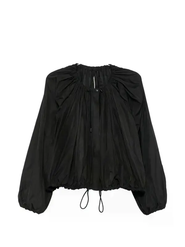 TOTEME Gathered Drawstring Oversized Jacket - Black