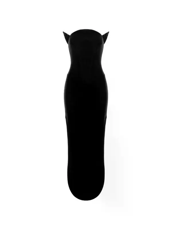 V:PM ATELIER Billie Strapless Corset-style Maxi Dress - Black