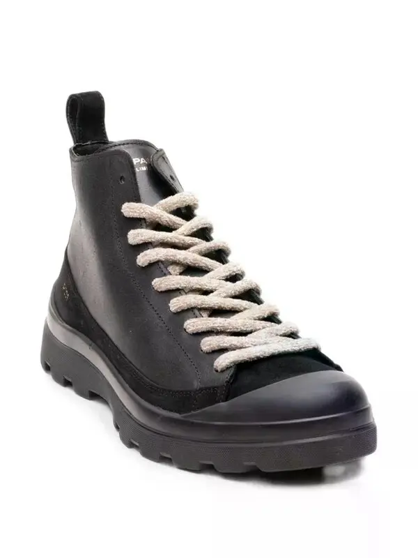 PANCHIC Lace-up Panelled Ankle Boots