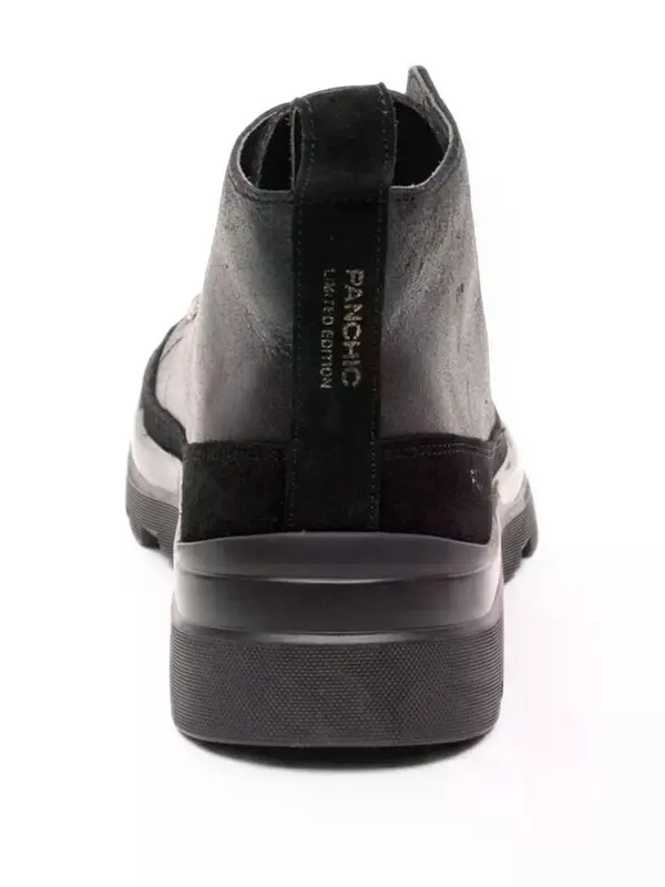 PANCHIC Lace-up Panelled Ankle Boots