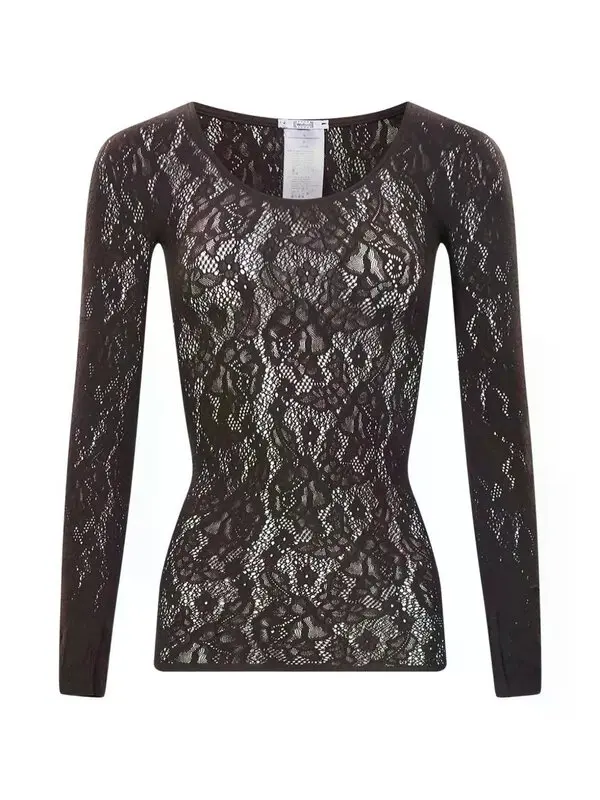 Wolford Lace Long-sleeve Top - Brown