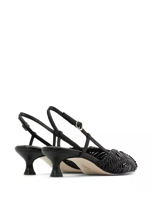 LOTTUSSE Woven Slingback Pumps