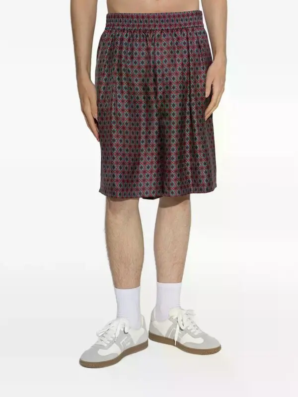 Balmain Geometric-patternsilk Shorts