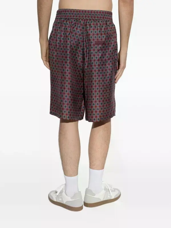 Balmain Geometric-patternsilk Shorts