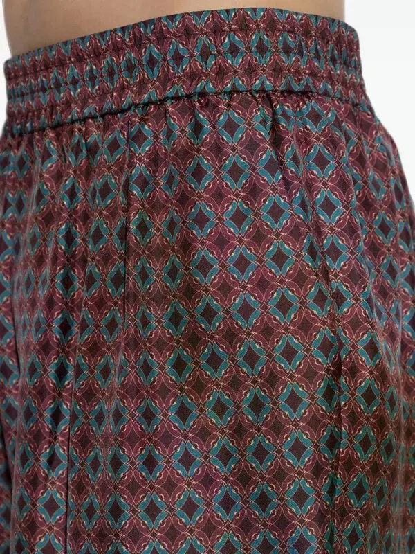 Balmain Geometric-patternsilk Shorts