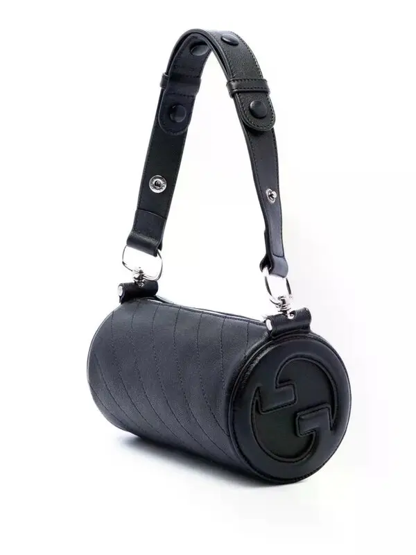 Gucci Blondie Barrel Shoulder Bag - Black