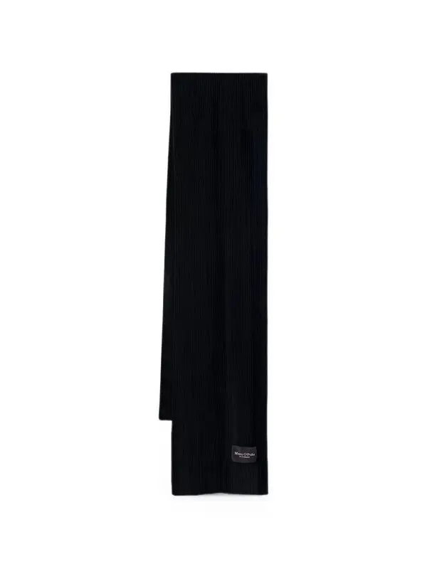Marc O'polo Ribbed-knit Scarf - Black