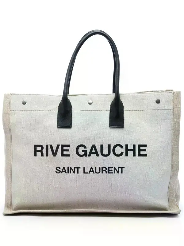 Saint Laurent Rive Gauche Tote Bag - Neutrals