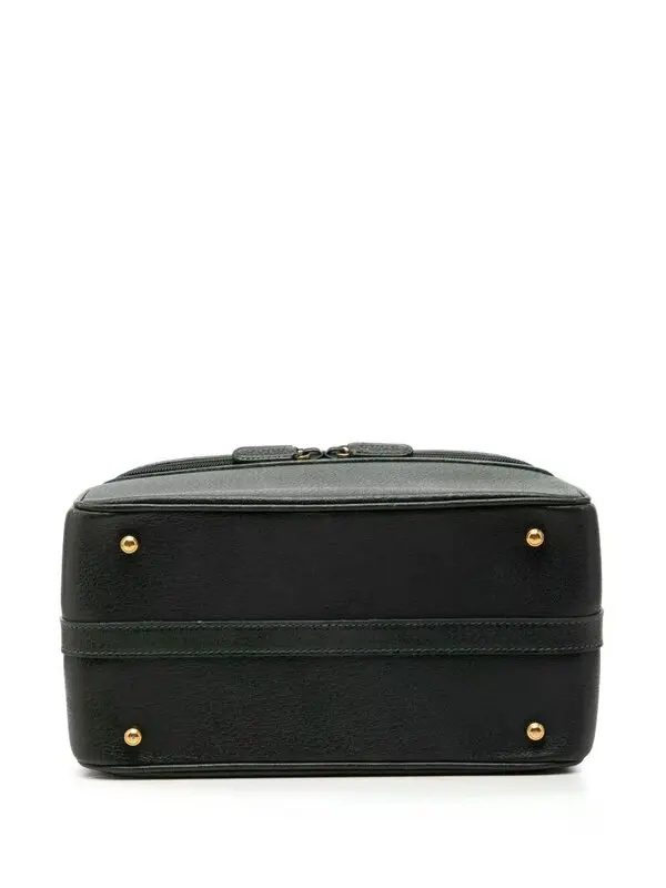 Gucci Calfskin Bamboo Vanity Bag Satchel