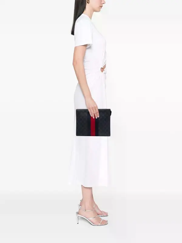 Gucci Gg Supreme Web Clutch Bag
