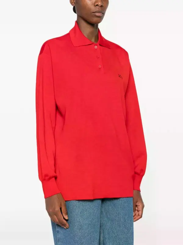 Loewe Anagram Embroidered Polo Sweater