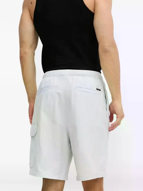 Armani Exchange Striped Cargo Shorts - Blue