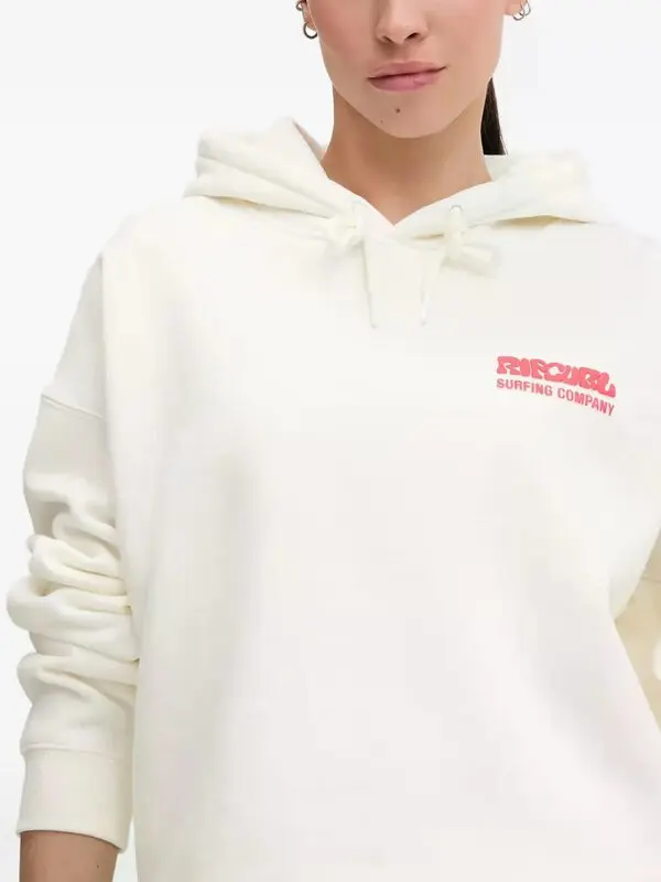 Rip Curl Heritage Logo Print Drawstring Hoodie