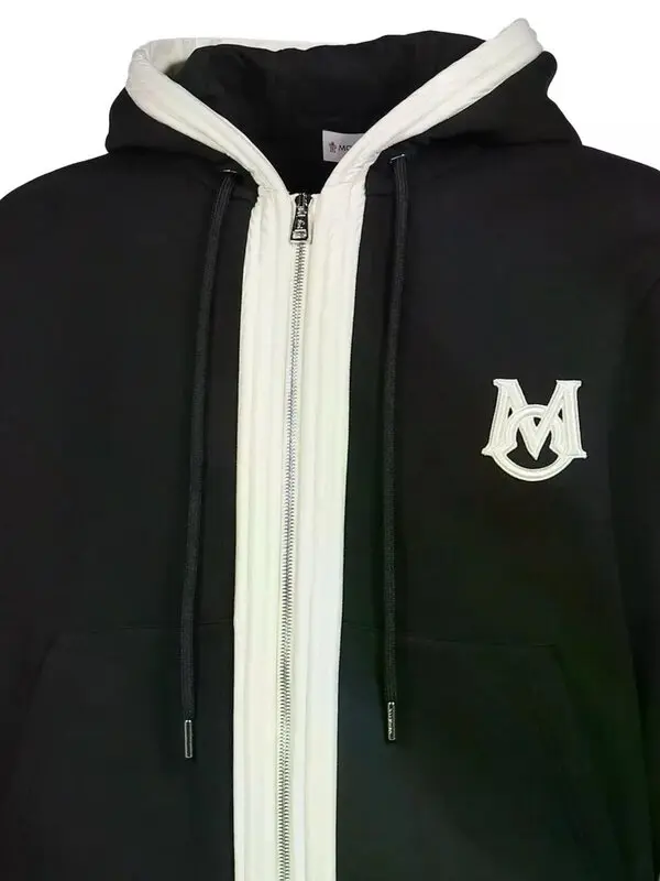 Moncler Cotton Zip-up Hoodie With Logo Detail