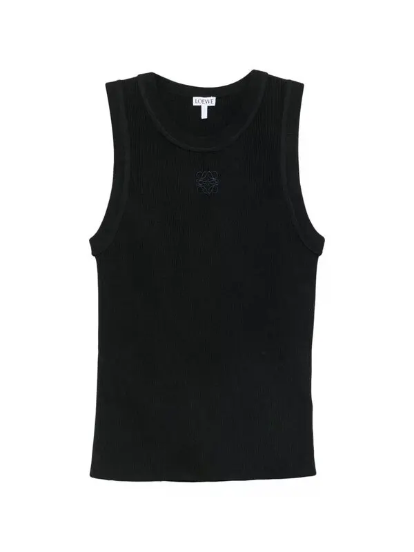 Loewe Ribbed Tank Top - Black