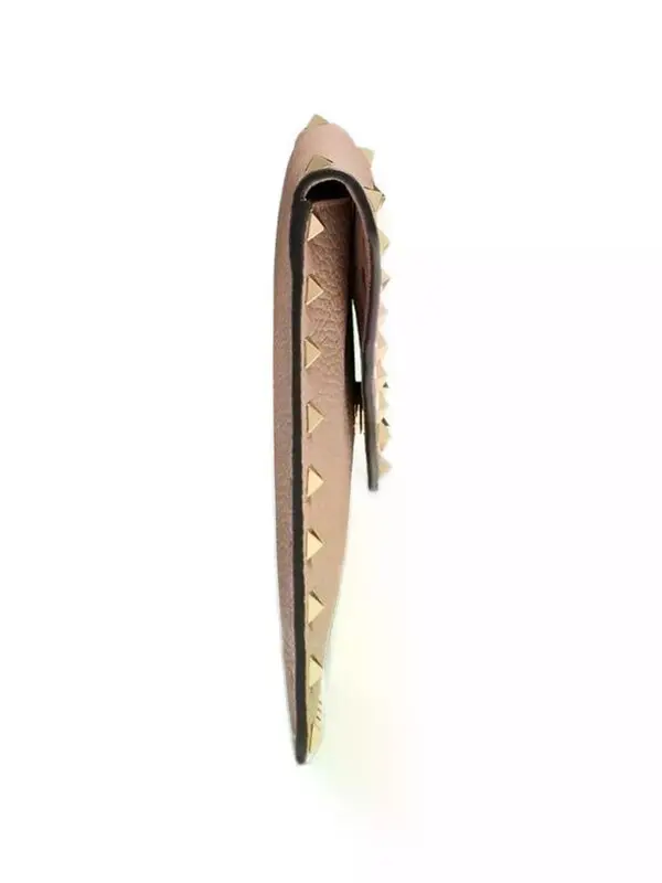 Valentino Garavani Medium Rockstud Leather Clutch Bag - Neutrals