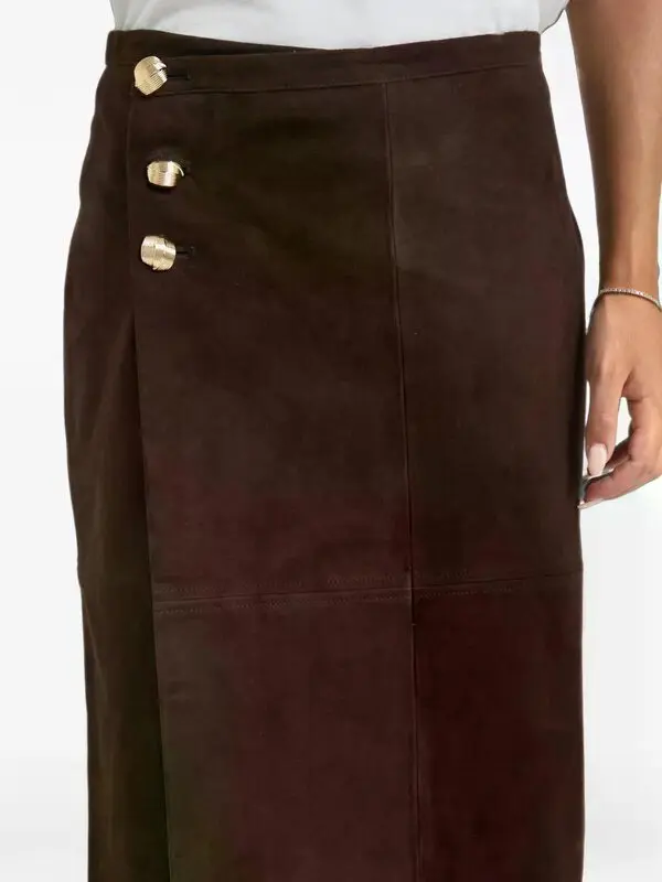 Liu Jo Button-embellished Wrap Midi Skirt