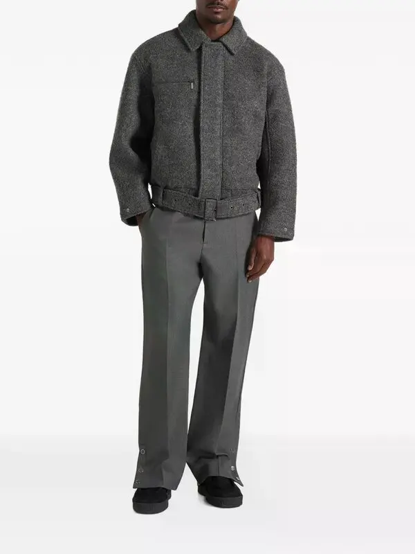Manière De Voir Ezra Wool Belted Bomber Jacket