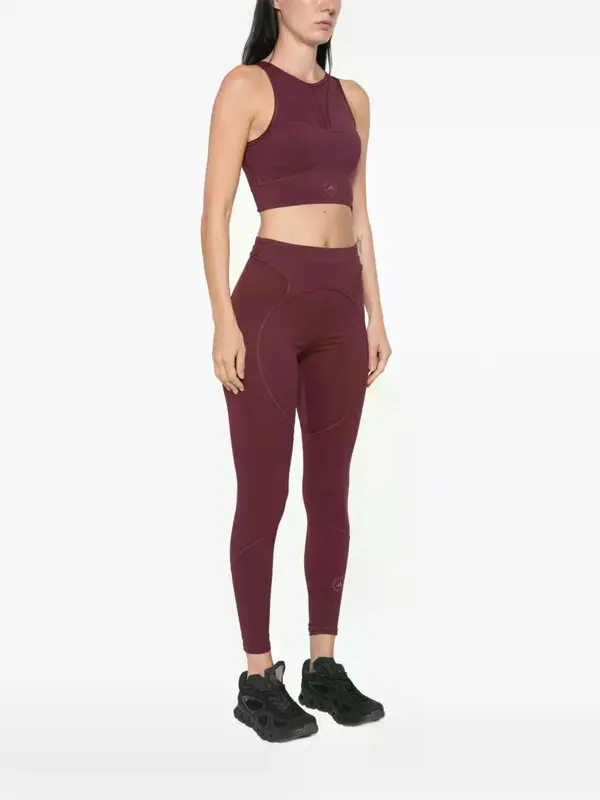 Adidas By Stella McCartney Logo-print Cut-out Crop Top
