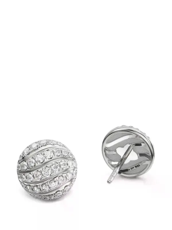 David Yurman Sculpted Cable Diamond Stud Earrings
