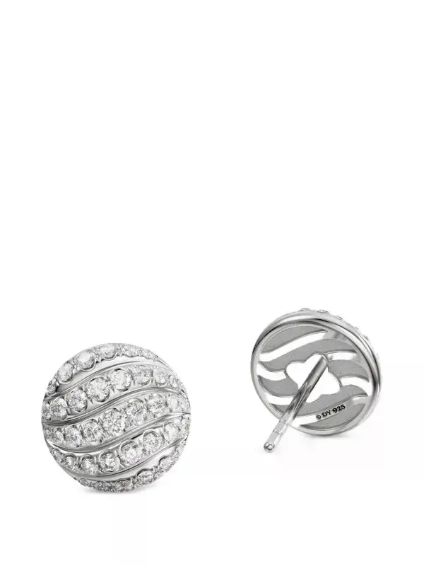 David Yurman Sculpted Cable Diamond Stud Earrings