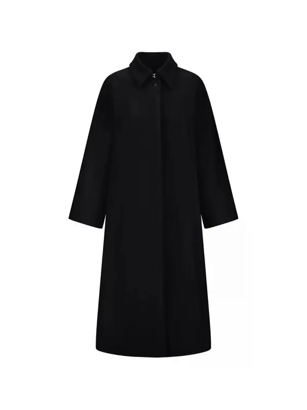 Herno Raglan-sleeve Single-breasted Coat - Black