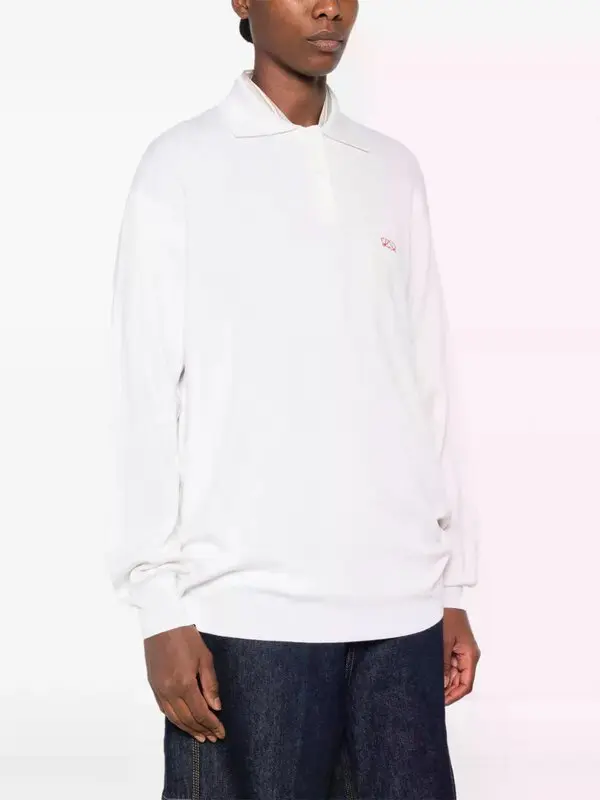 Loewe Embroidered Logo Knitted Polo Top