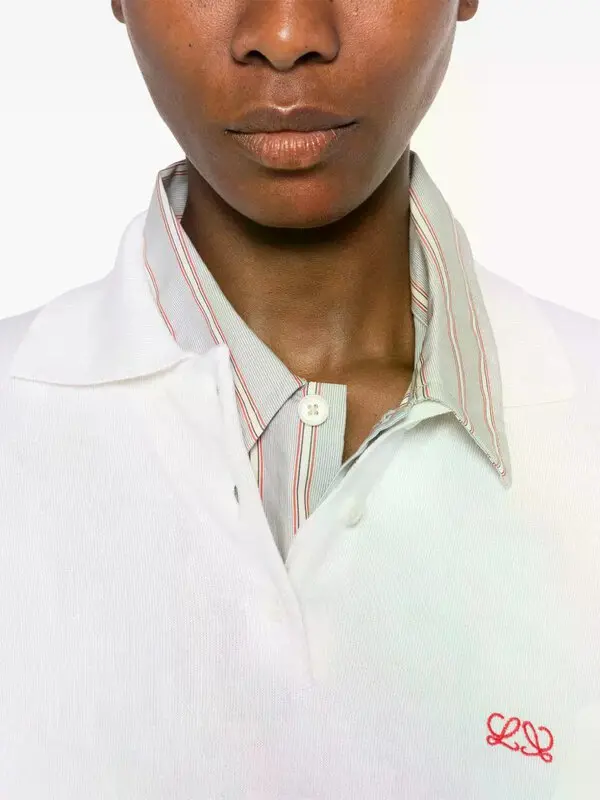 Loewe Embroidered Logo Knitted Polo Top