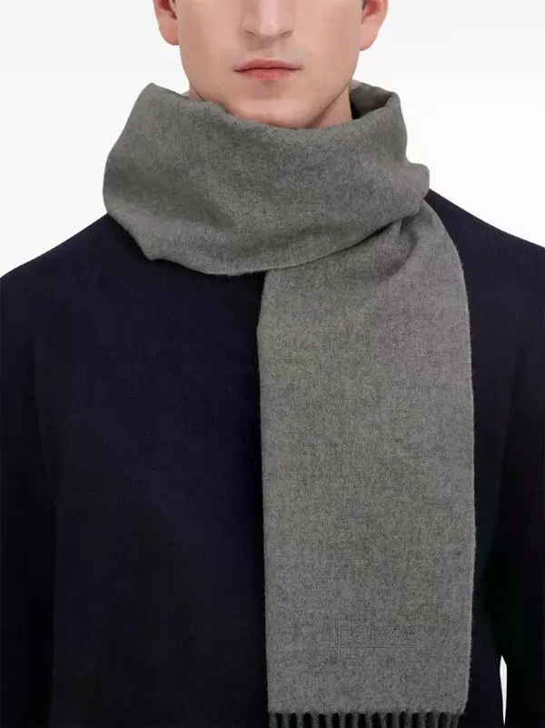 Herno Fringed Scarf - Grey