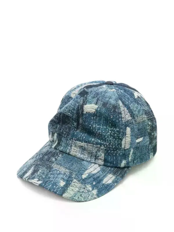 MAHARISHI Mahaboro 6 Patchwork Baseball Cap - Blue