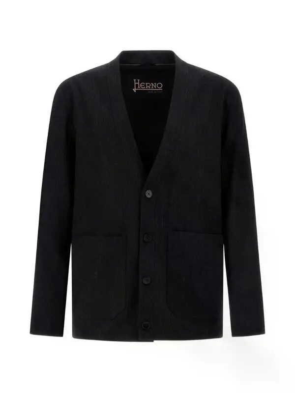 Herno V-neck Wool-twill Jacket