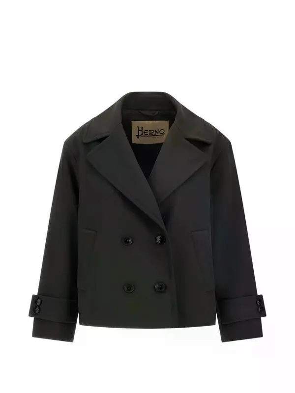 Herno Double-breasted Peacoat - Grey