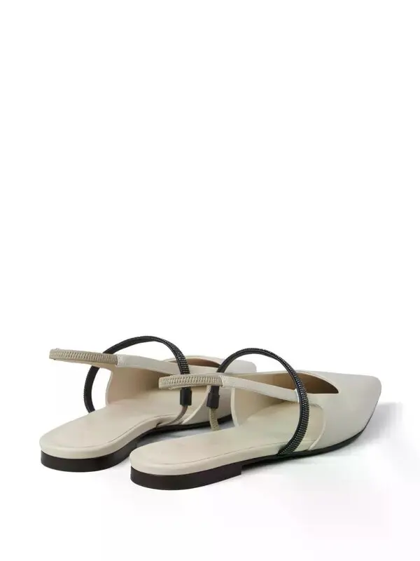 Brunello Cucinelli Monile Slingback Ballet Flats
