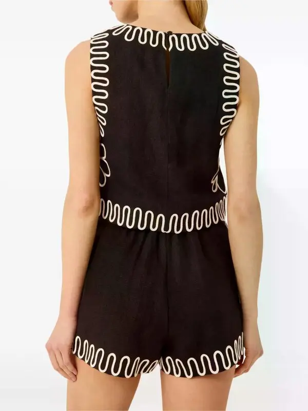 MARIE OLIVER Davis Embroidered Sleeveless Top
