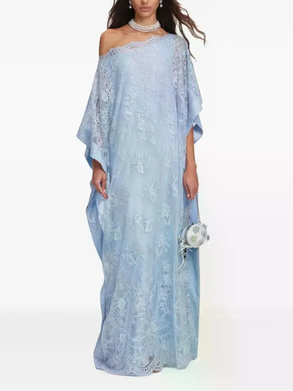 SELF-PORTRAIT Embellished Lace Kaftan Maxi Dress