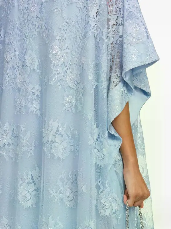 SELF-PORTRAIT Embellished Lace Kaftan Maxi Dress