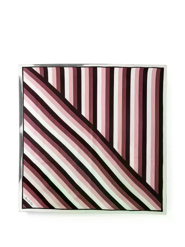 Marc O'polo Striped Square Scarf - Pink