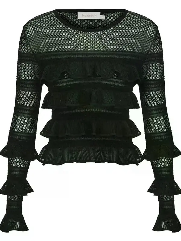 Zimmermann Valiant Ruffled Lace Top
