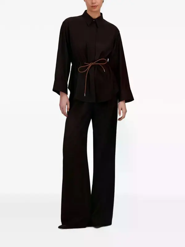 Herno Elasticated-waist Wide-leg Trousers