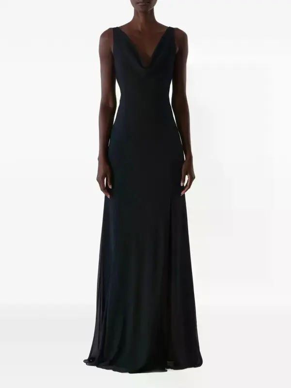 JASON WU Cowl-neck Bias-cut Gown - Blue