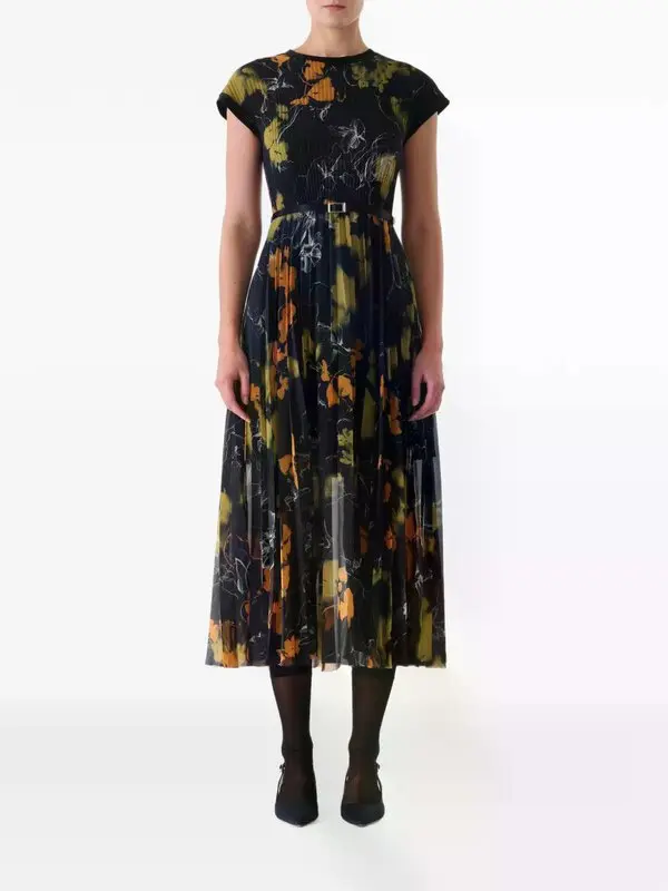 JASON WU Michelle Floral-print Midi Dress - Blue