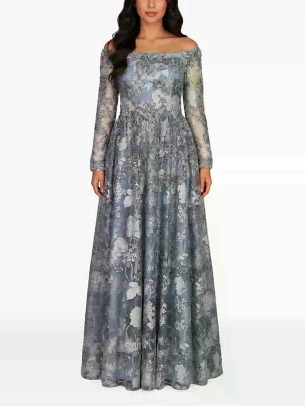 LOODYANA Verbena Off-shoulder Embroidered Maxi Dress