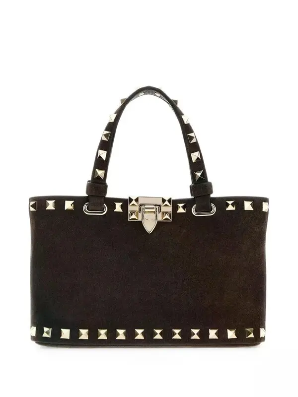 Valentino Garavani Rockstud Mini Suede Shopping Bag