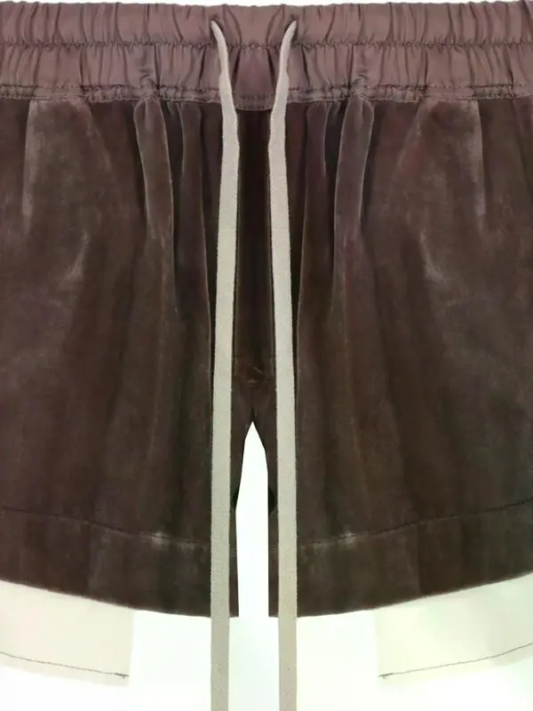 Rick Owens Velvet-effect Layered Shorts
