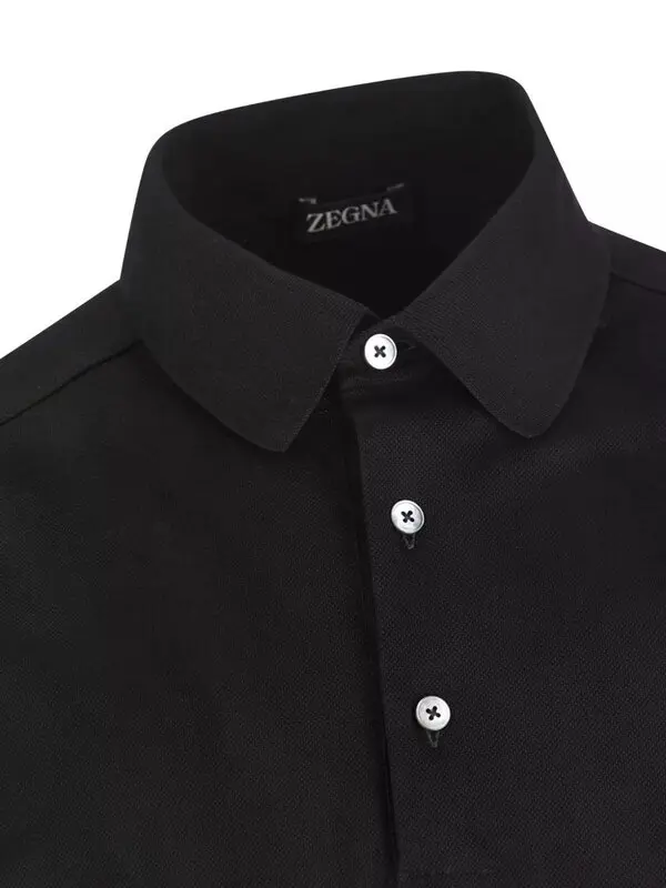 Zegna Short-sleeve Piqué Polo Shirt - Black