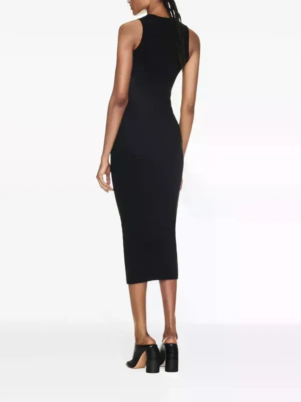 Off-White Ribbed Sleeveless Dress