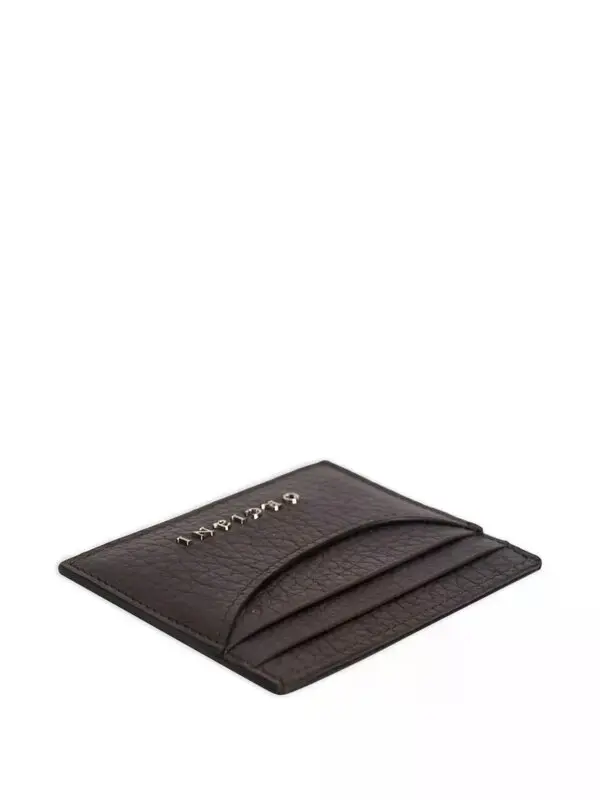 Orciani Logo-plaque Pebbled-leather Cardholder
